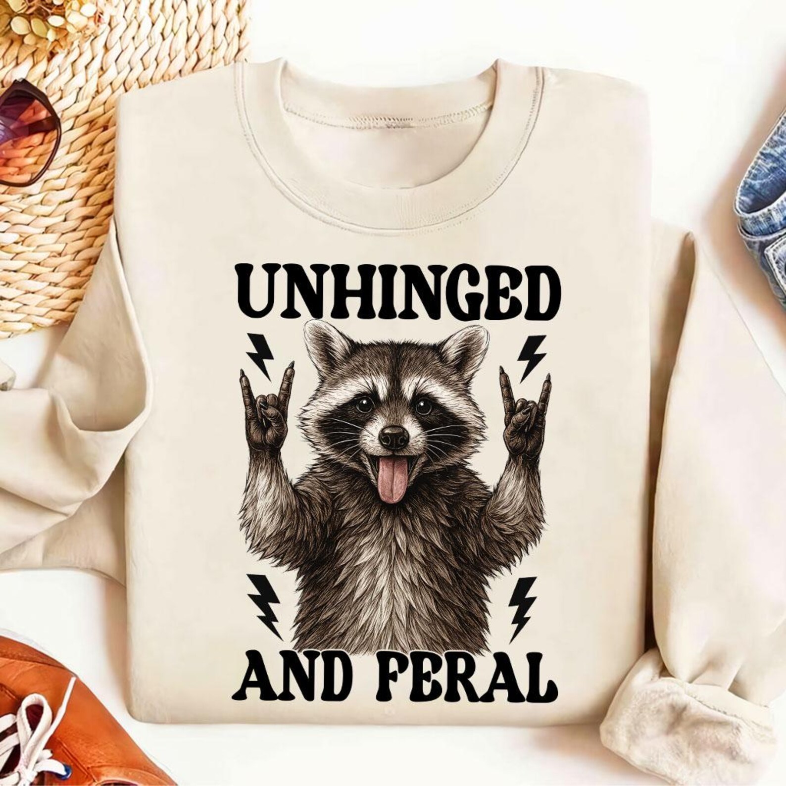 Unhinged and Feral Png, Funny Meme Raccoon Png, Feral Png, Feeling ...