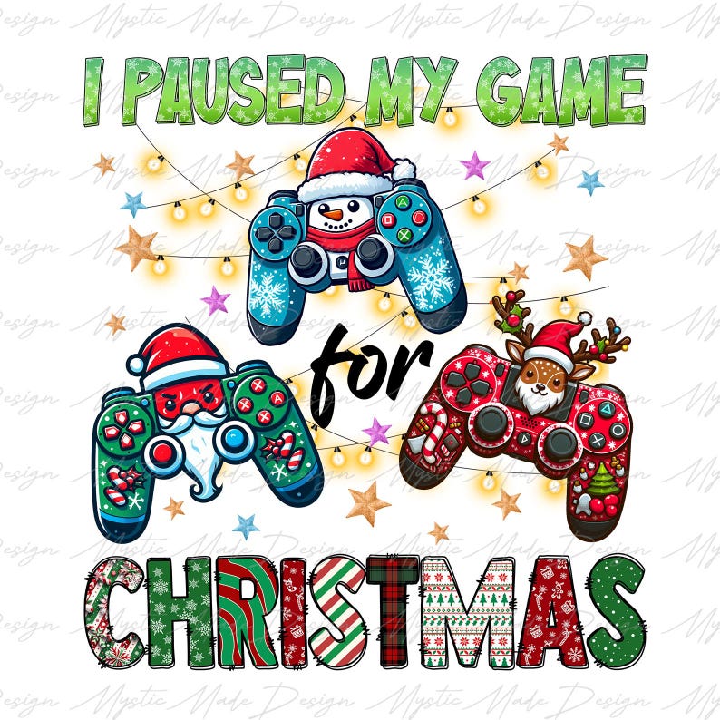 Retro Christmas Gaming Controller Png, Gaming Christmas Png, Christmas ...