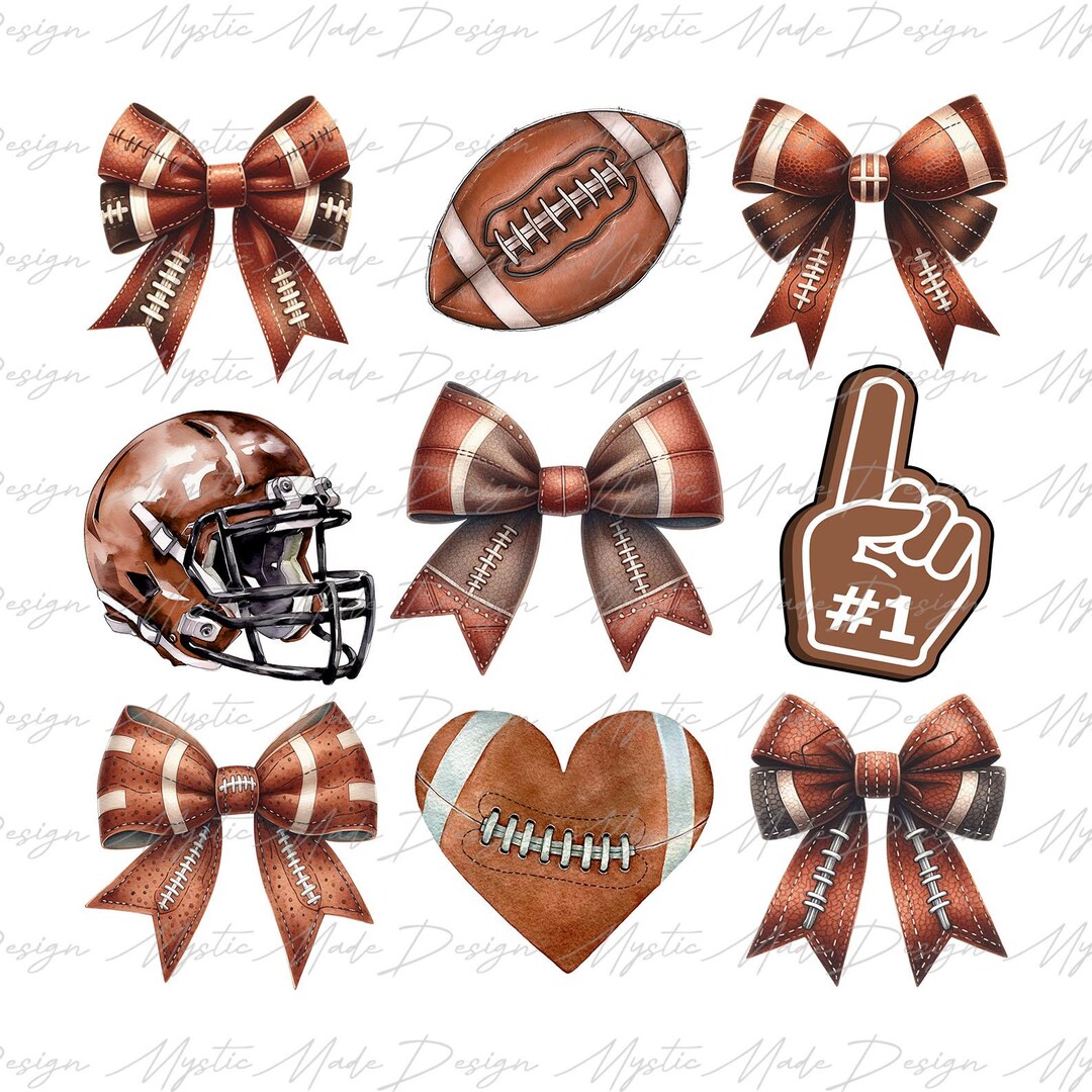 Coquette Football Png, Football Bow Png, Football Mom Png, Football Png ...
