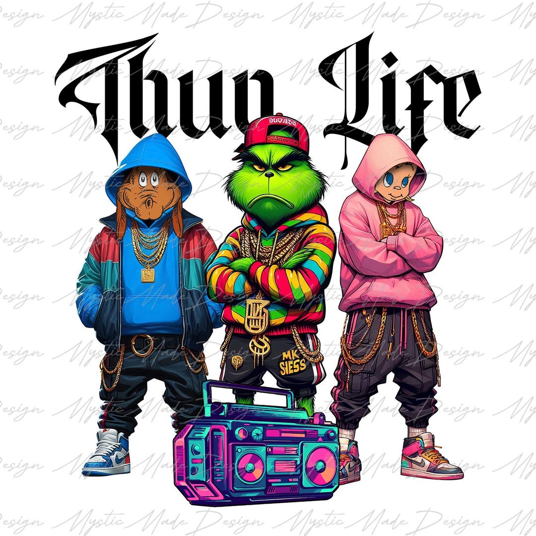Thug Life Christmas Characters Png, Merry Christmas Png, Christmas Png ...