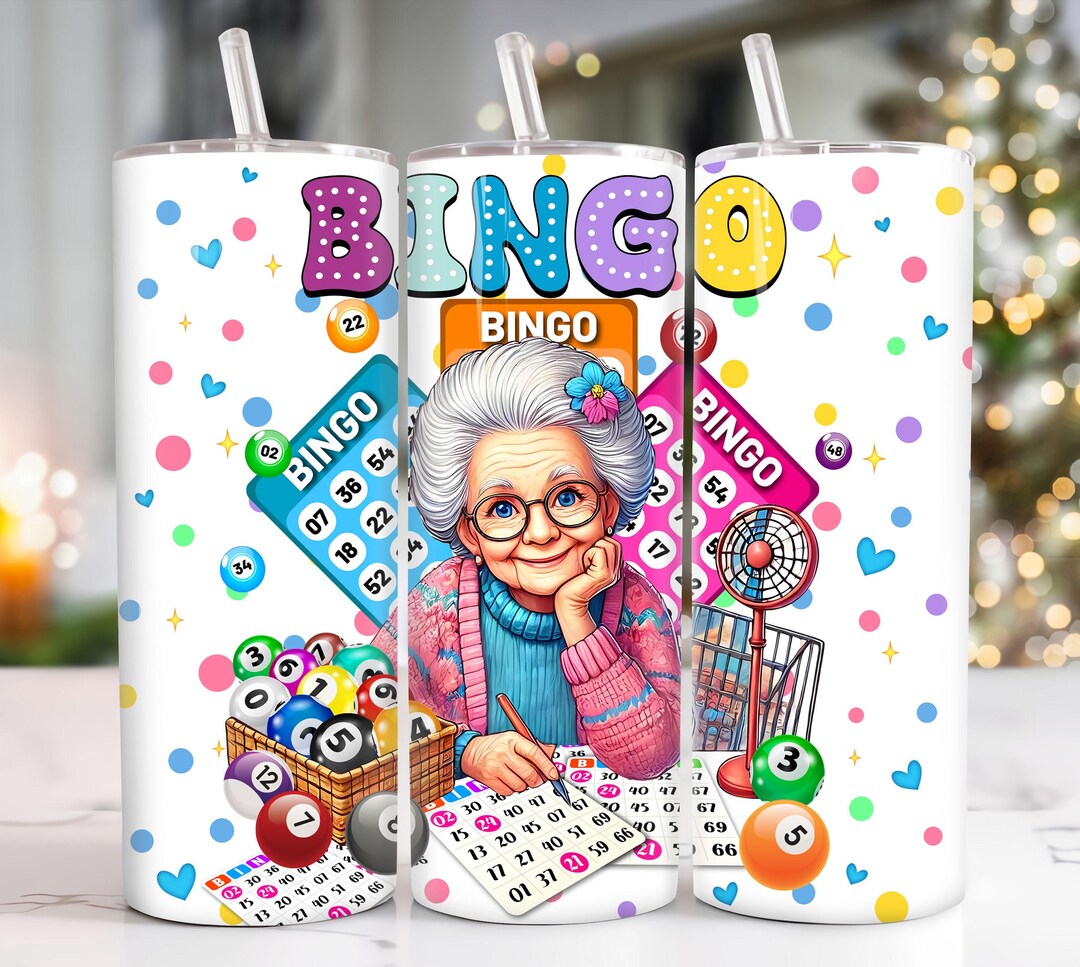 Bingo Game Grandma 20oz Tumbler Png, Bingo Night Tumbler 20oz Png ...