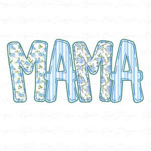 Blue Floral Mama Png, Floral Mama Png, Mama Floral Png, Blue Mama Png ...