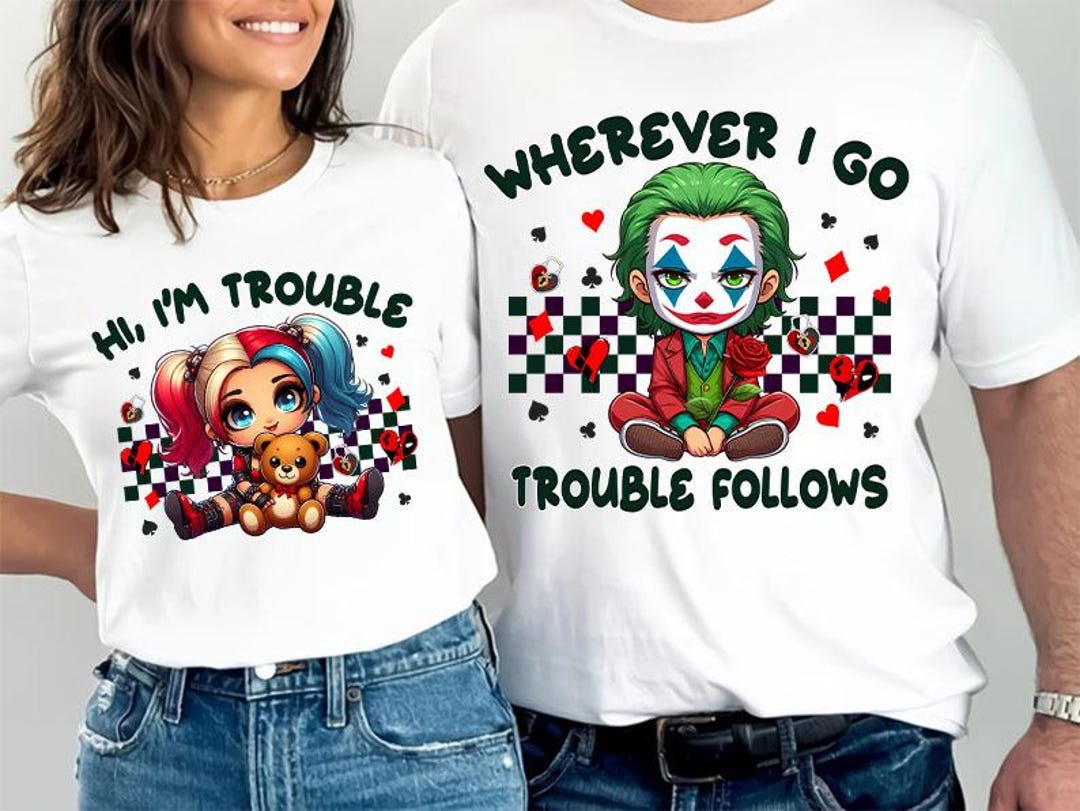 Halloween Horror Couple Png, Wherever I Go Trouble Follows Png, Horror ...