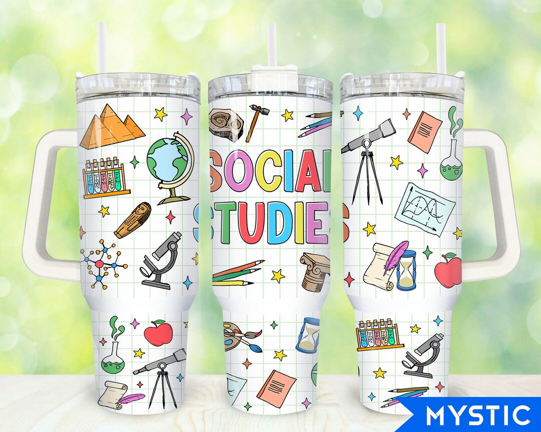Social Studies 40oz Tumbler Png Social Studies Teacher - Etsy