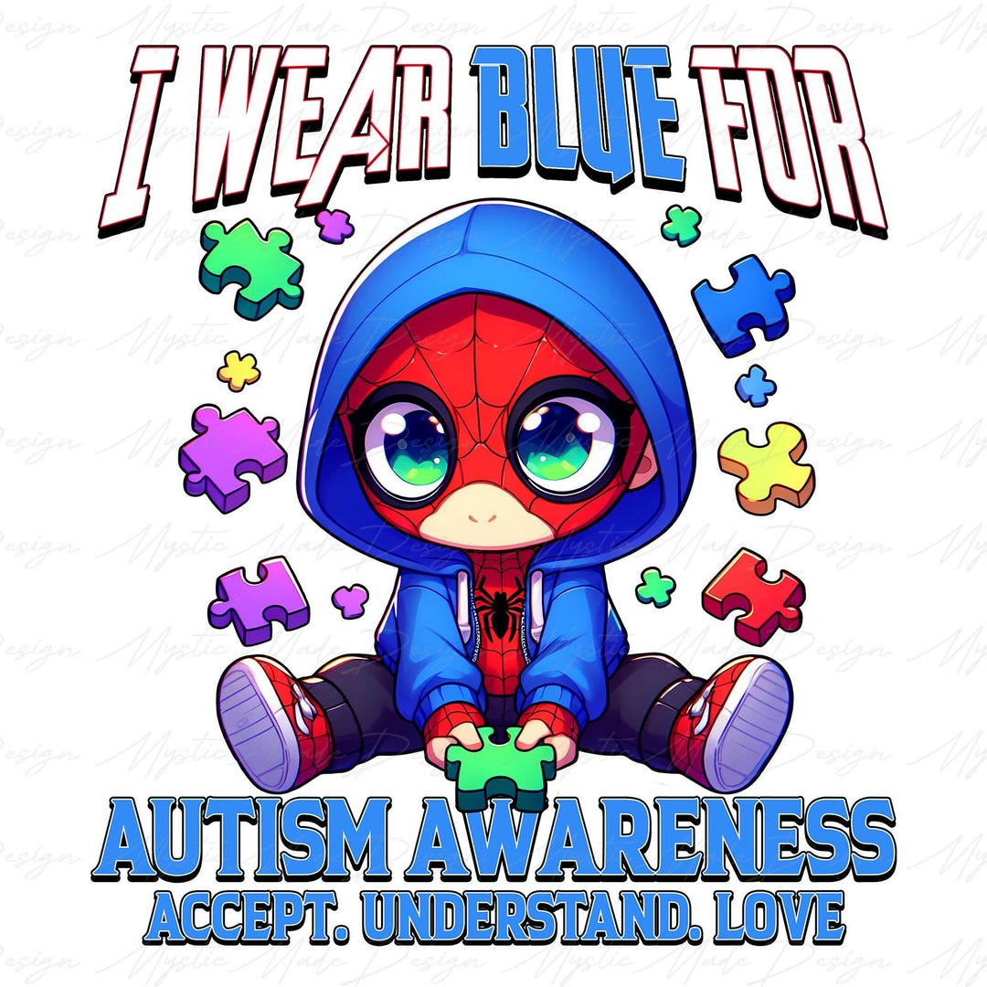 I Wear Blue for Autism Png, Autism Cartoon Png, Autism Awareness Png ...