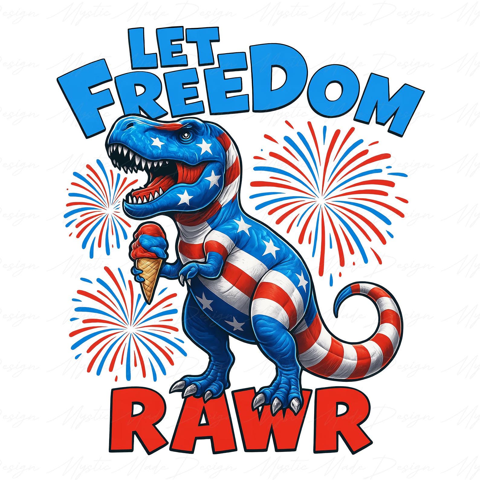 Patriotic Dinosaur Png, 4th Dinosaur Png, Retro America Png, 4th of ...