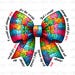 Autism Bow Png, Autism Png, Autism Awareness Png, Autism Coquette Bow ...