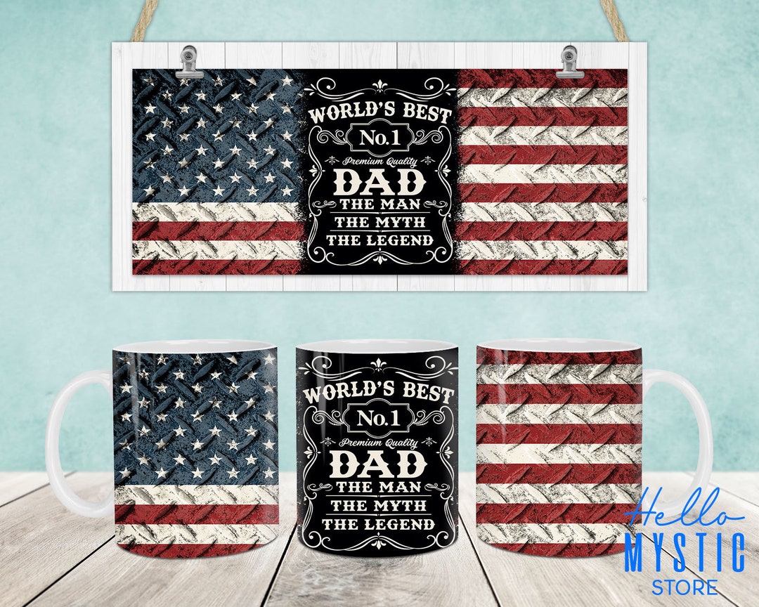Best Dad Ever Mug Wrap, Dad 11oz Mug Template, Happy Fathers Day 11oz ...