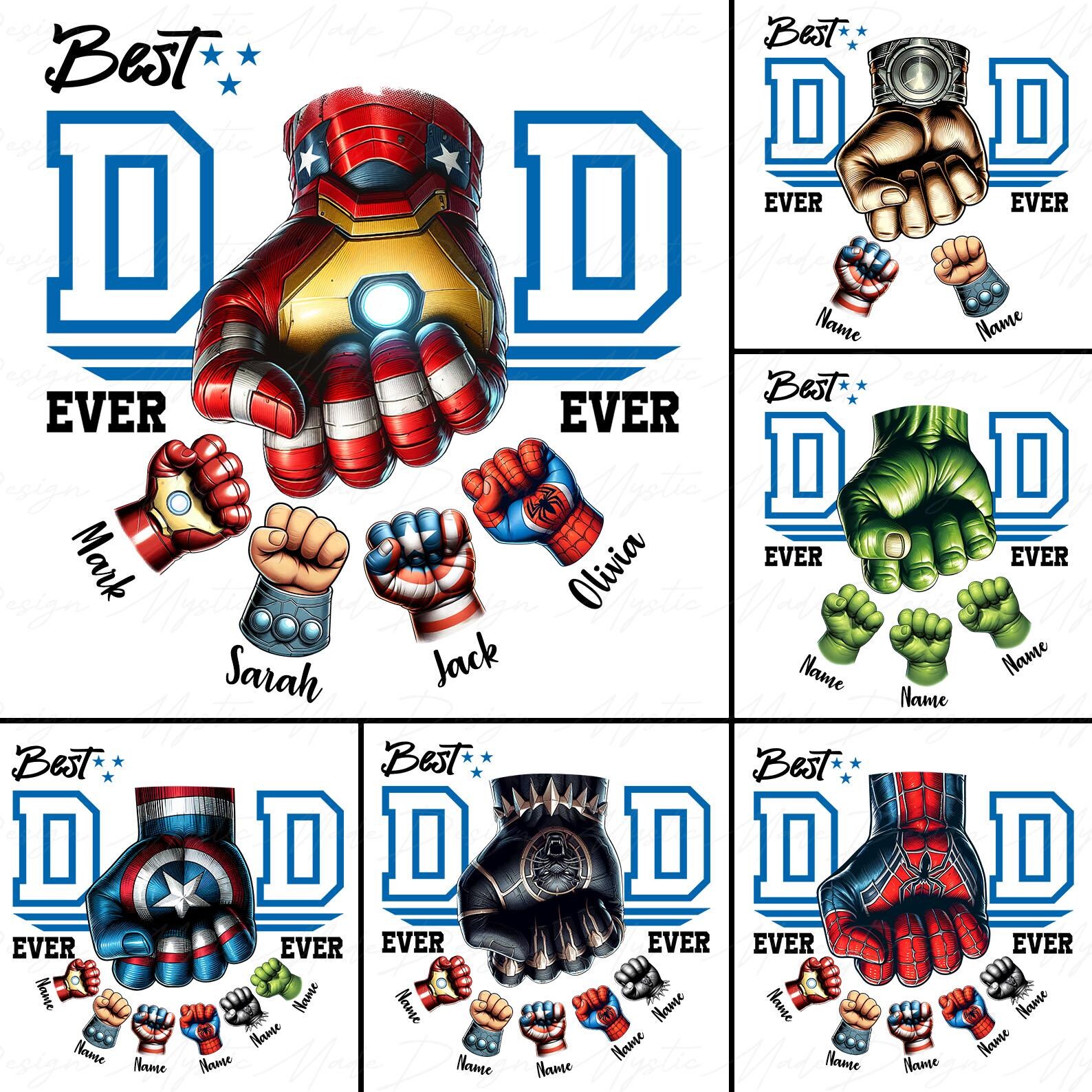 Personalized Superhero Dad Fist Bump Png, Super Dad Png, Fathers Day ...