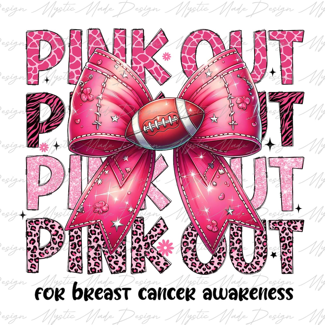 Football Pink Out Png, Breast Cancer Football Png, Breast Cancer ...