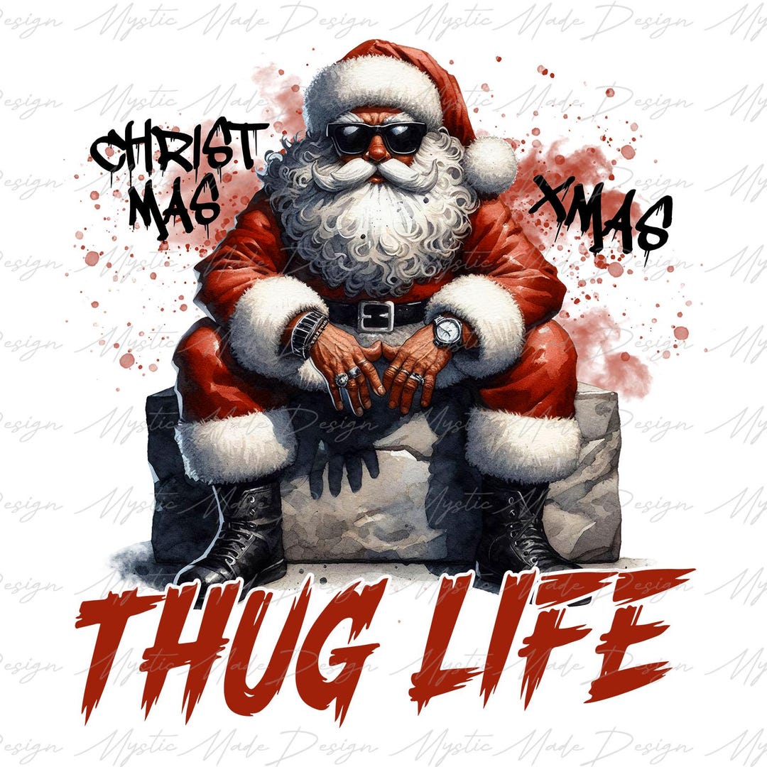 Thug Life Christmas Santa Png, Merry Christmas Png, Christmas Png ...