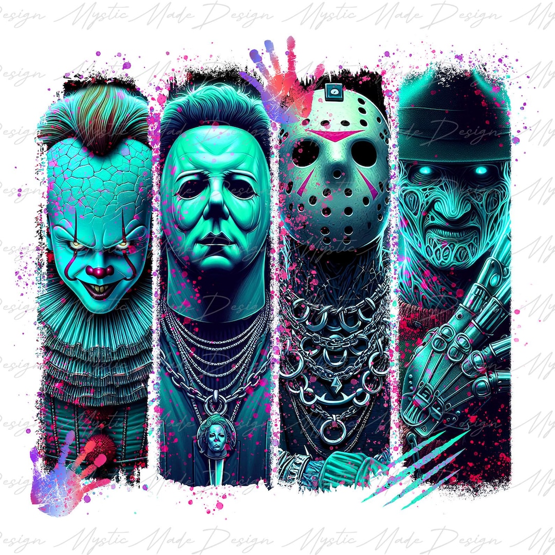 Thug Life Horror Characters Png, Neon Horror Characters Png, Horror ...