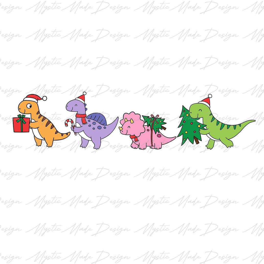 Christmas Dinosaur Png, Christmas Dino Png, Christmas Trex Png, Merry ...
