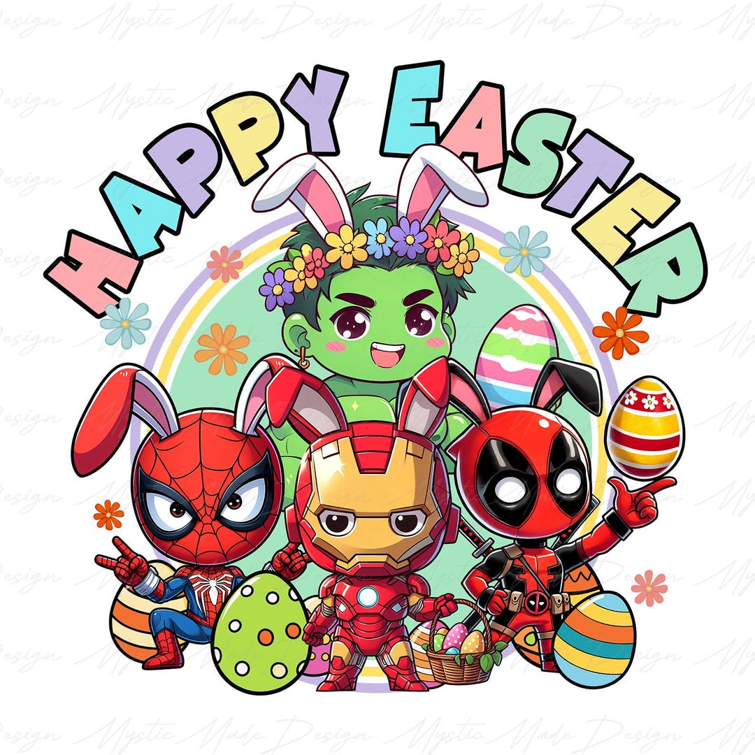 Happy Easter Day Png, Superhero Easter Png, Easter Cartoon Png, Easter ...