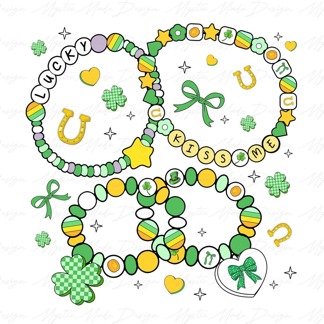 St Patrick’s Day Friendship Bracelet Png, St Patricks Day Png, Lucky ...