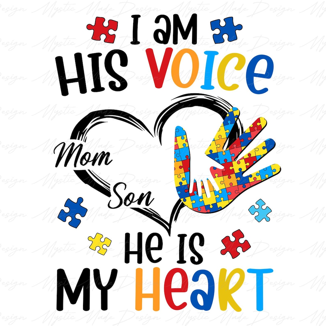 Autism Mom and Son Png, Autism Png, Autism Awareness Png, Autism ...