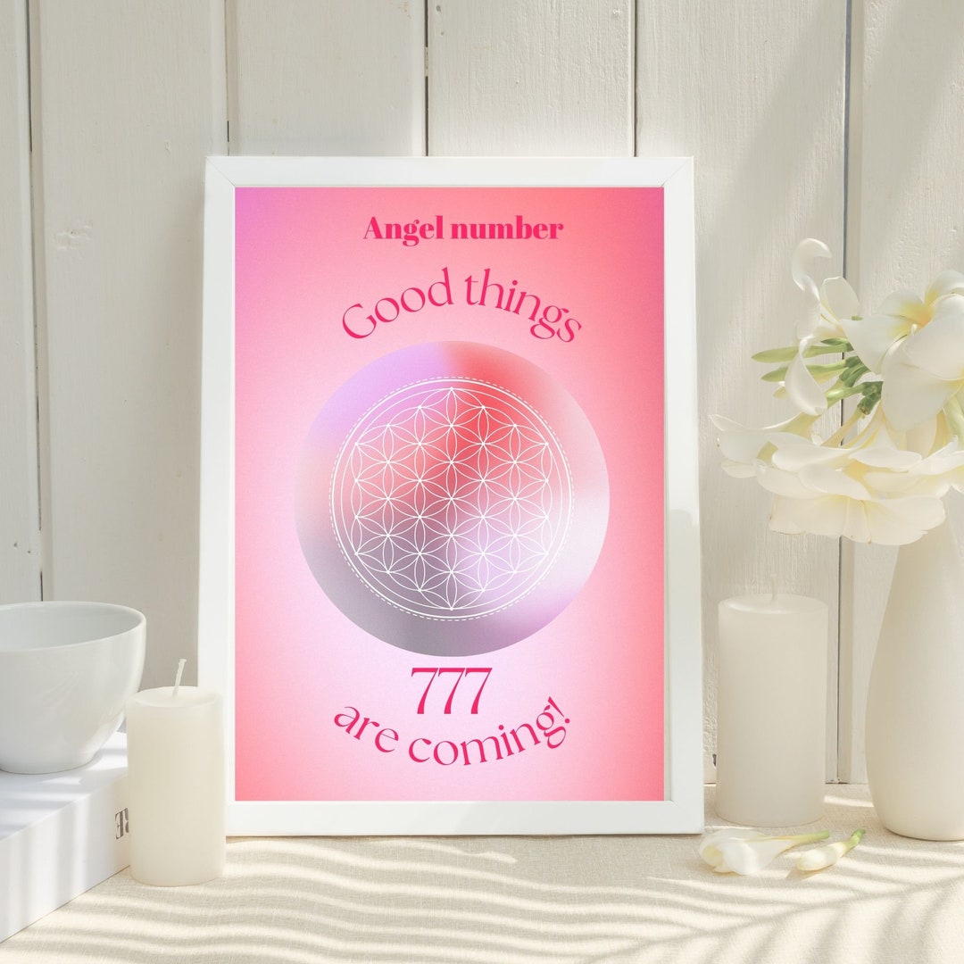 Preppy Wall Art, Dorm Décor for College Girls, Inspiring Angel Numbers ...