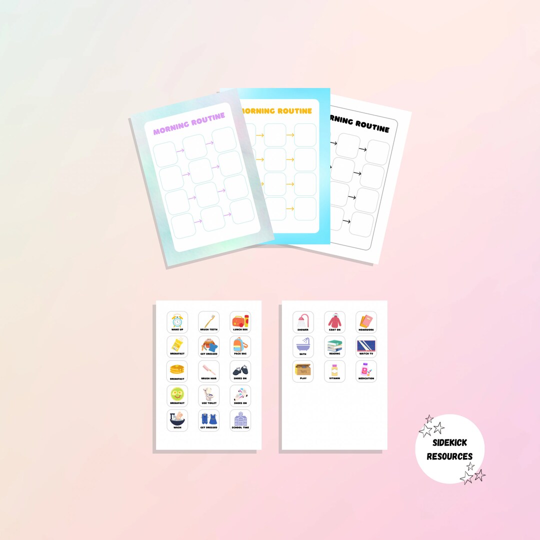 Early Years Morning Routine Chart Digital Printable PDF - Etsy