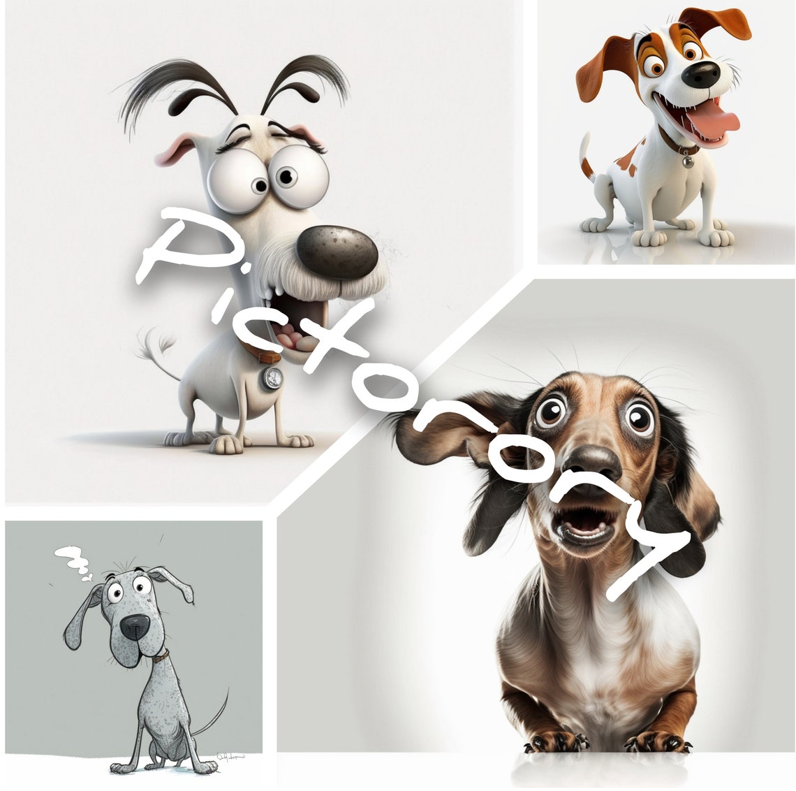 Puppy. Daft Dogs. Cute. Clipart Bundle 20 High Quality PNG Images ...