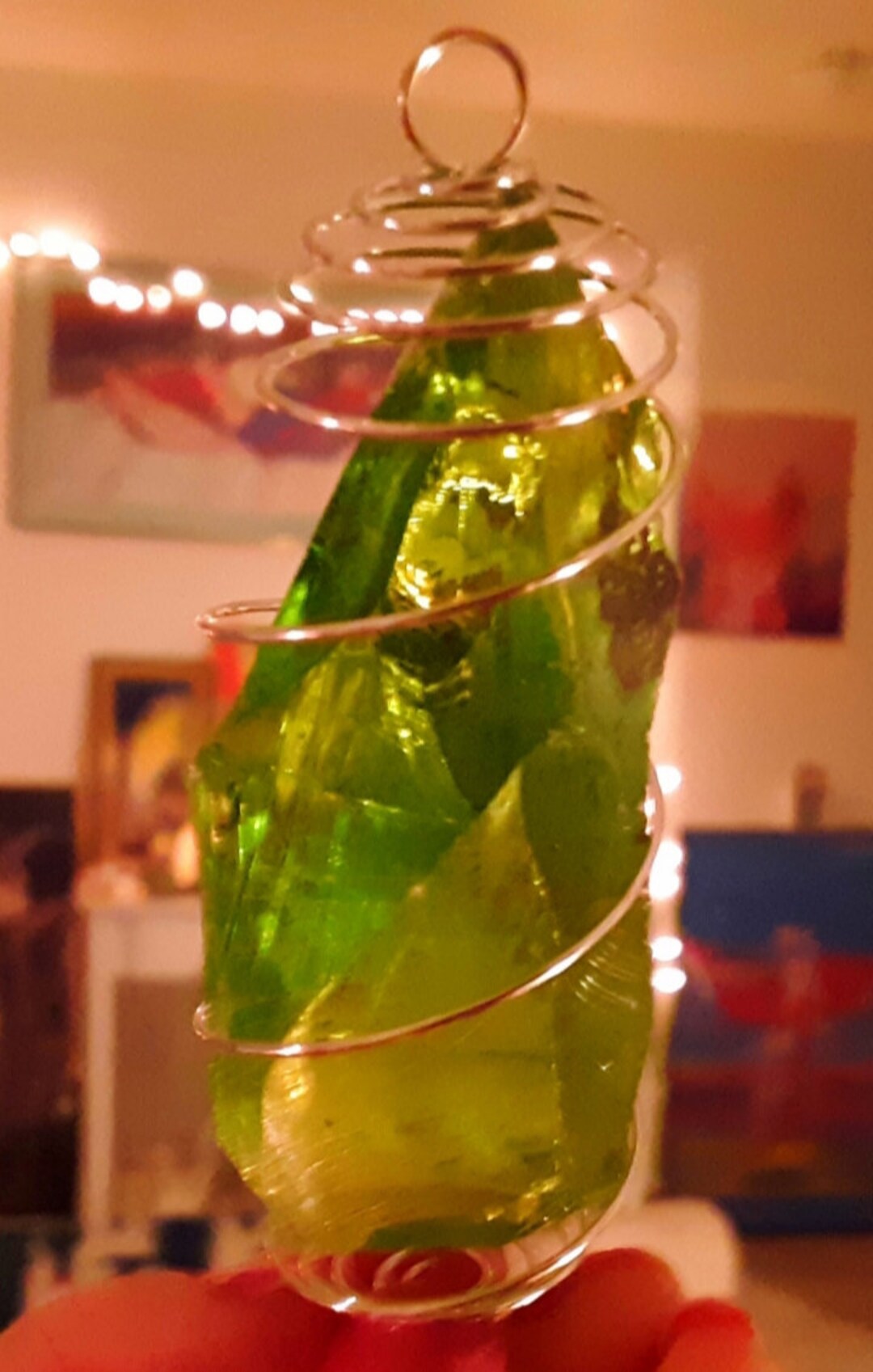 Blessed New Year RARE LIME 'radium Green' Andara Crystal Pendant 36g - Etsy