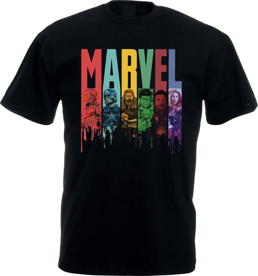 Marvel Characters T-shirt, Iron Man, Captain America, Hulk, Doctor ...