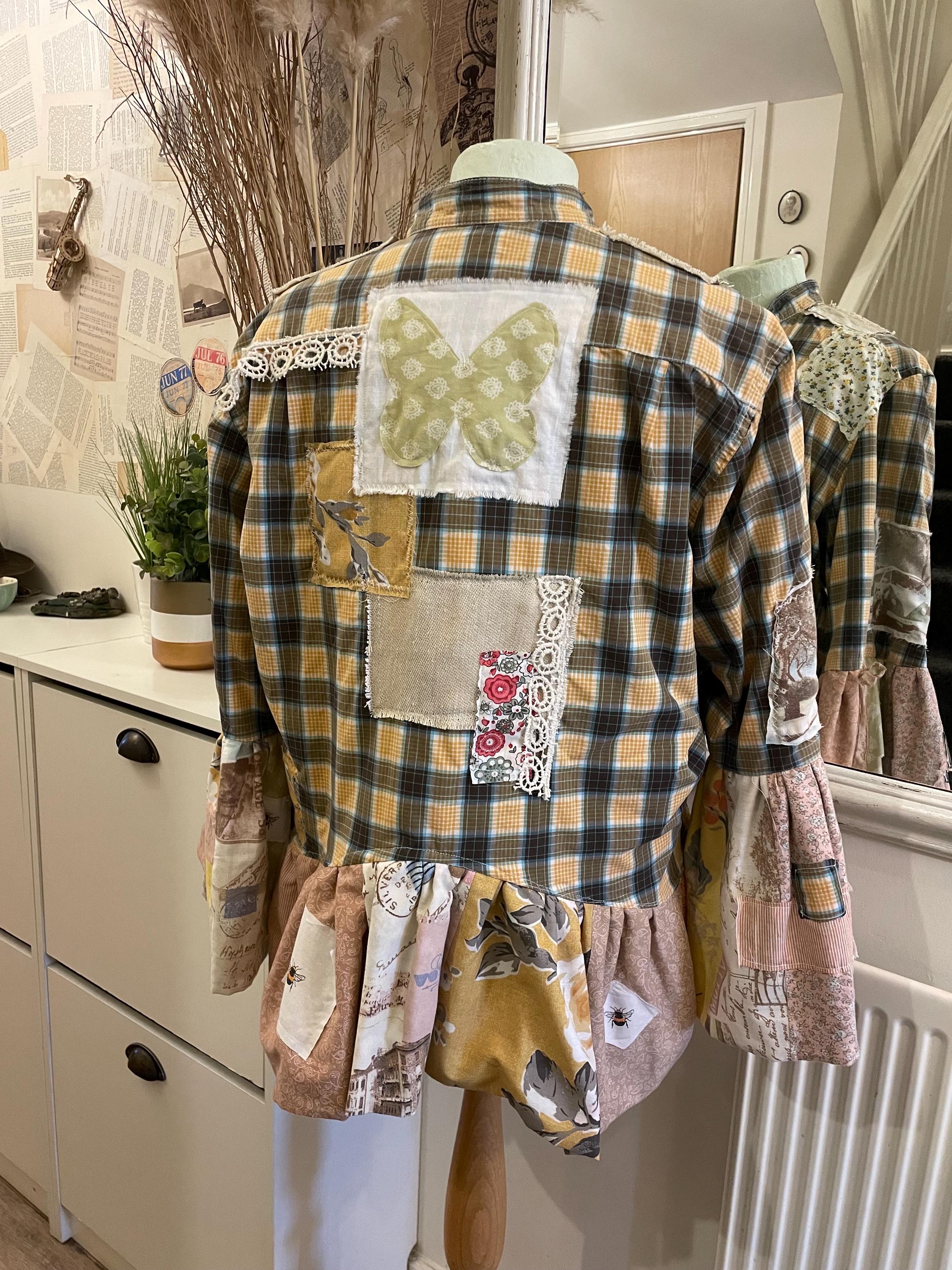 Reversible Handmade Boho/shabby Chic Style Jacket With Flared Sleeves ...