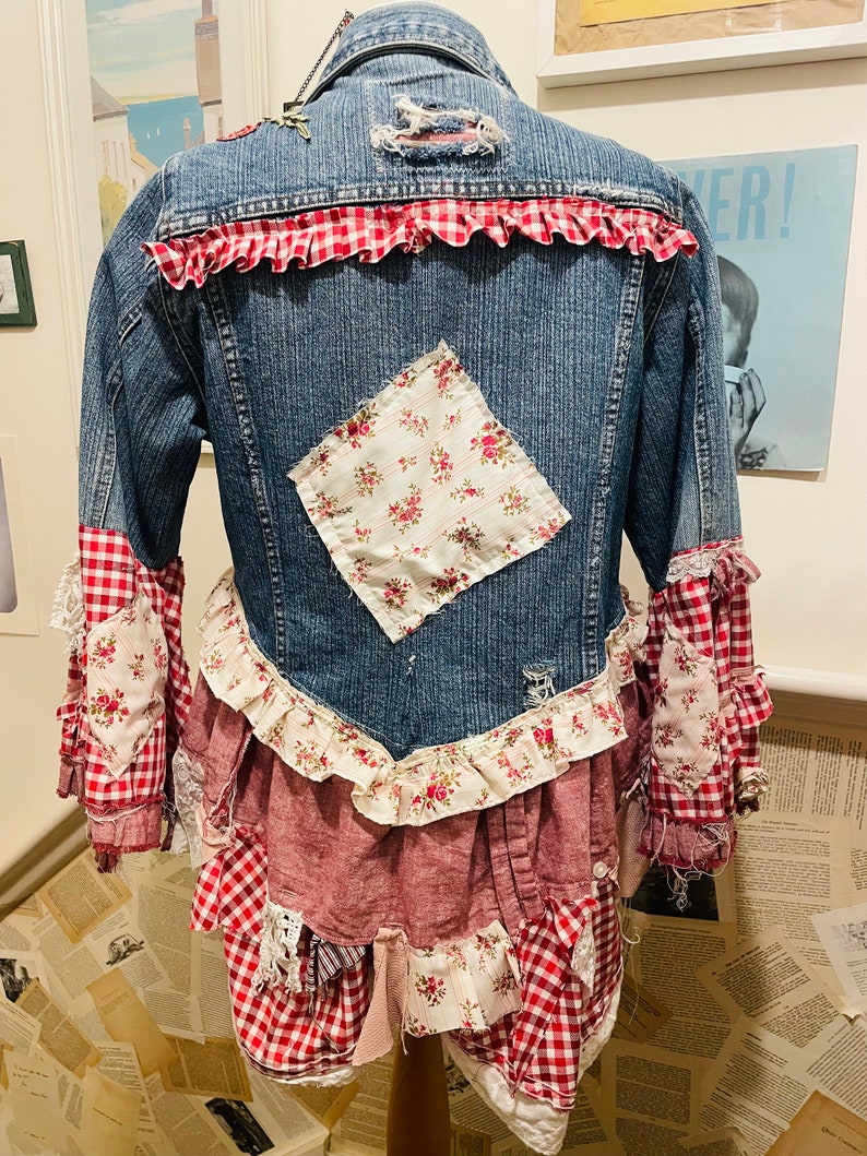 Upcycled and Re-designed Ladies Denim Jacket. Boho/gypsy Style. - Etsy