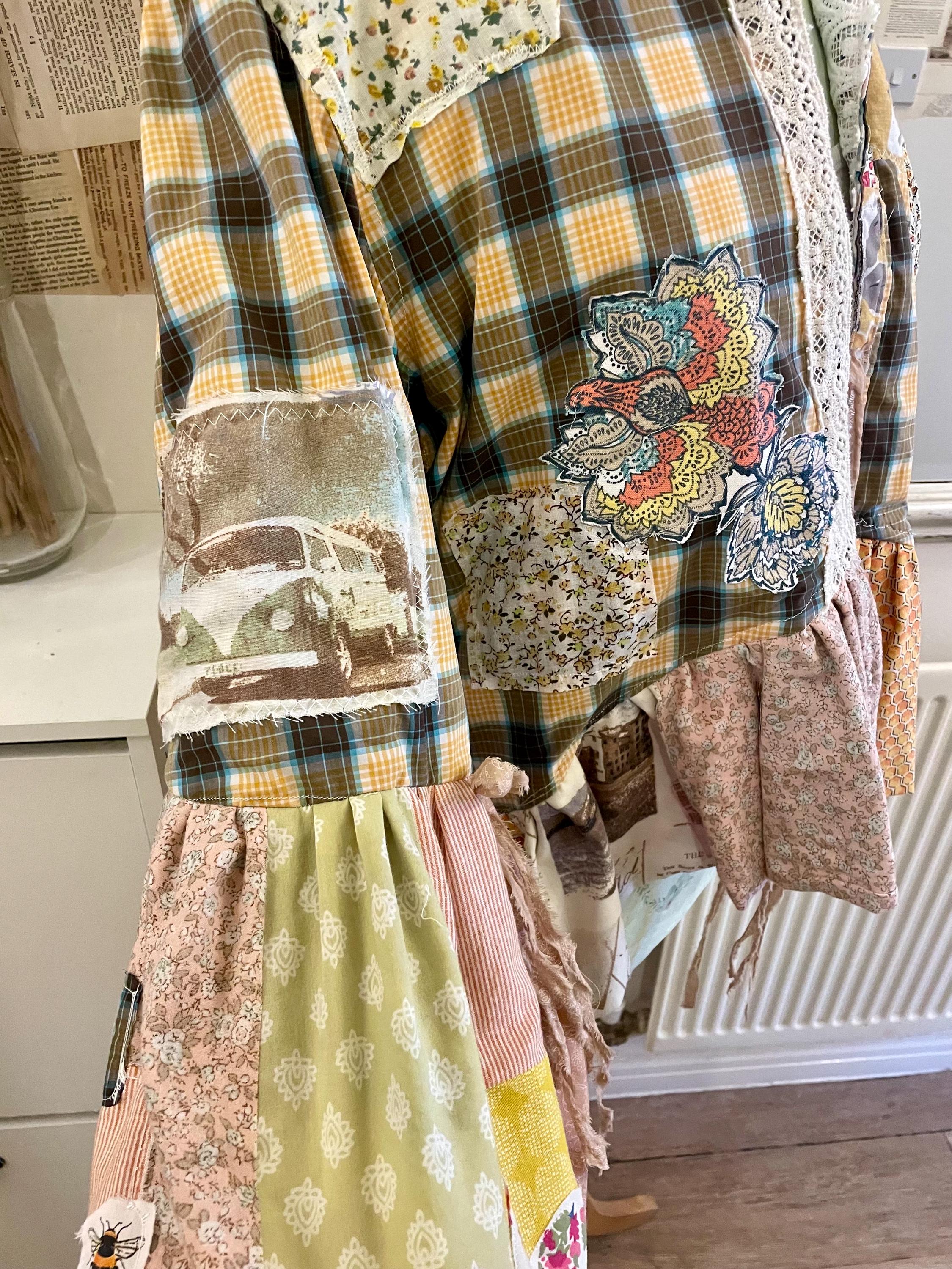 Reversible Handmade Boho/shabby Chic Style Jacket With Flared Sleeves ...