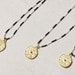 Reversible Beaded Coin Necklace, 18K Gold Plated, Gemstone Pendant - Etsy