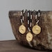 Reversible Beaded Coin Necklace, 18K Gold Plated, Gemstone Pendant - Etsy