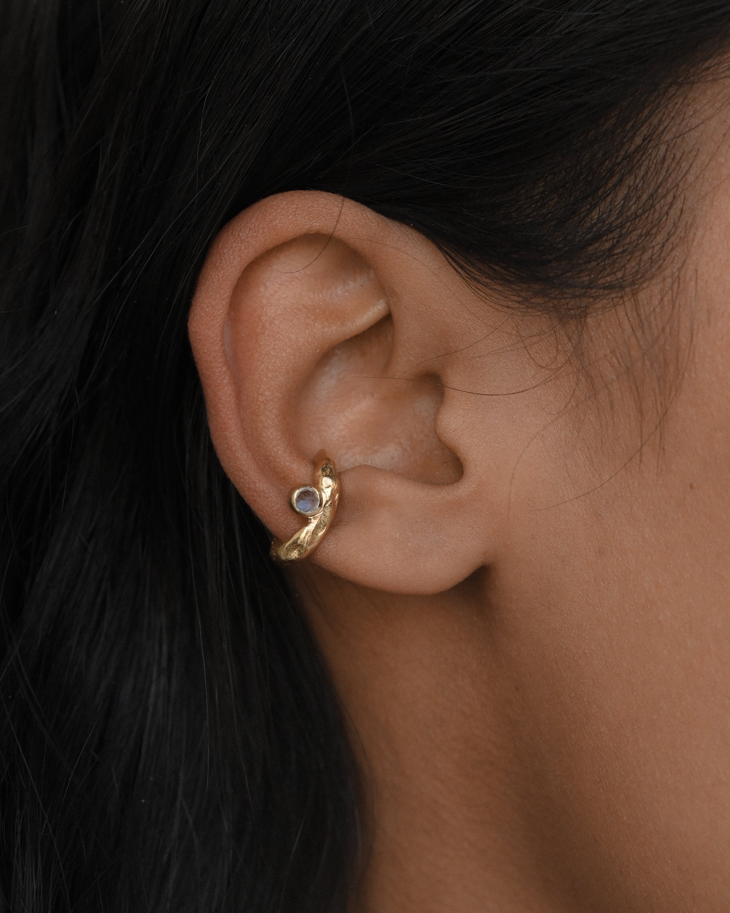 Gold Ear Cuff With Natural Pearl, 18k Gold Plated Brass, Silver or Gold ...