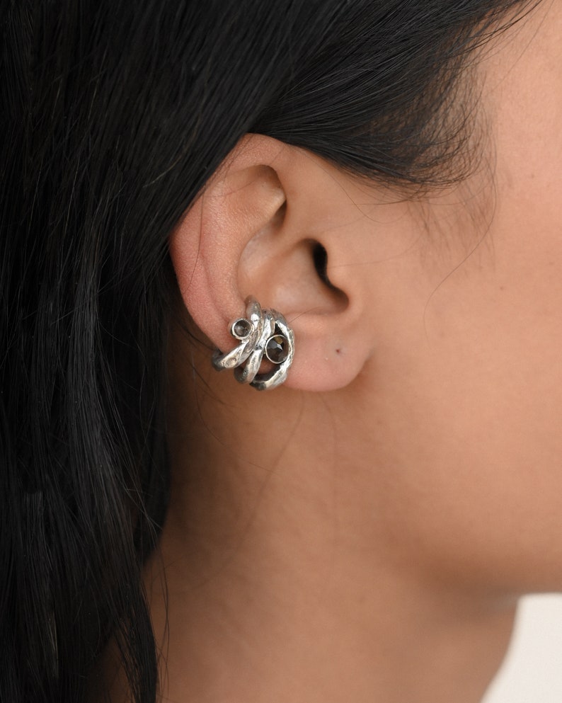 Gold Ear Cuff With Natural Pearl, 18k Gold Plated Brass, Silver or Gold ...