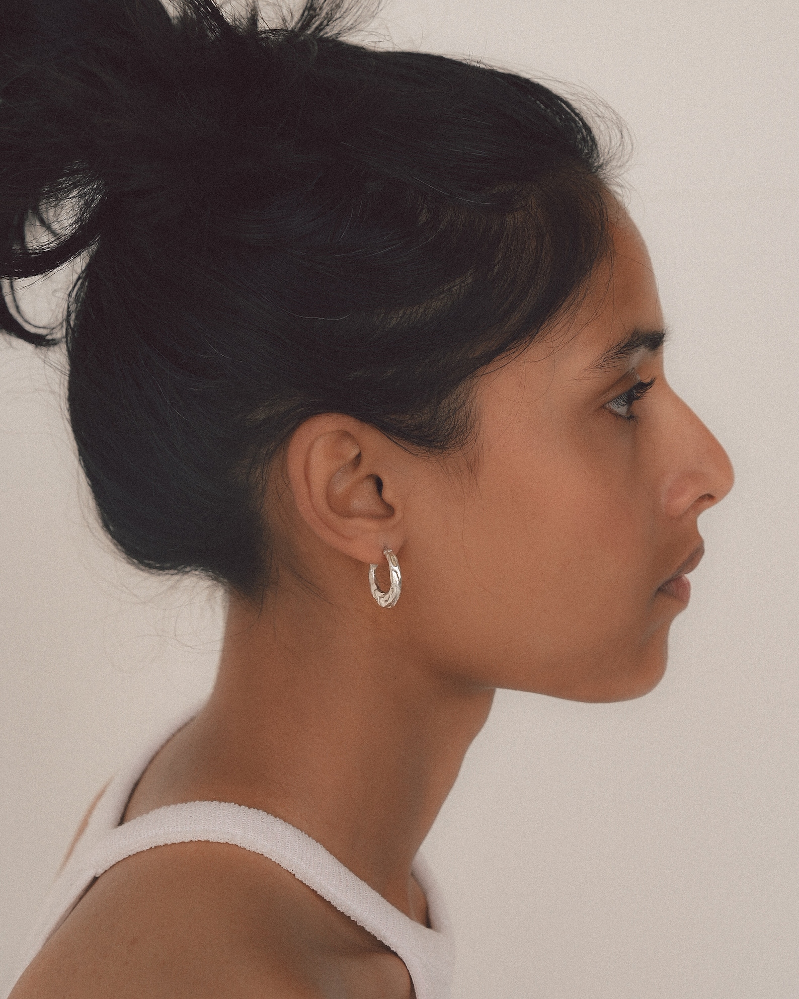 Hammered 18K Gold Plated Hoop Earrings, Handmade Minimalist Jewelry - Etsy