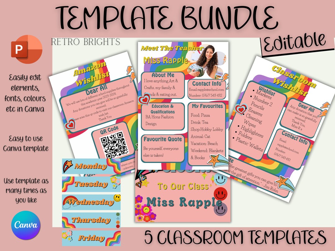 Classroom Decor Bundle Back to School Bundles Routines - Etsy