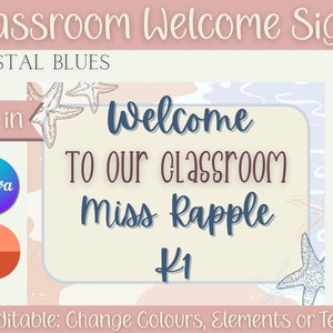 Classroom Decor Elementary Welcome Sign Template Canva - Etsy