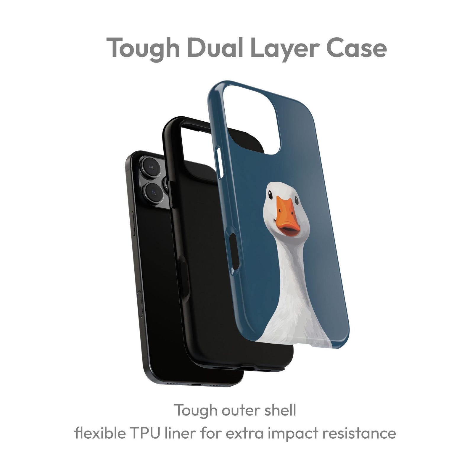 Silly Goose Phone Case, Funny Animal Design, Tough Case for iPhone ...