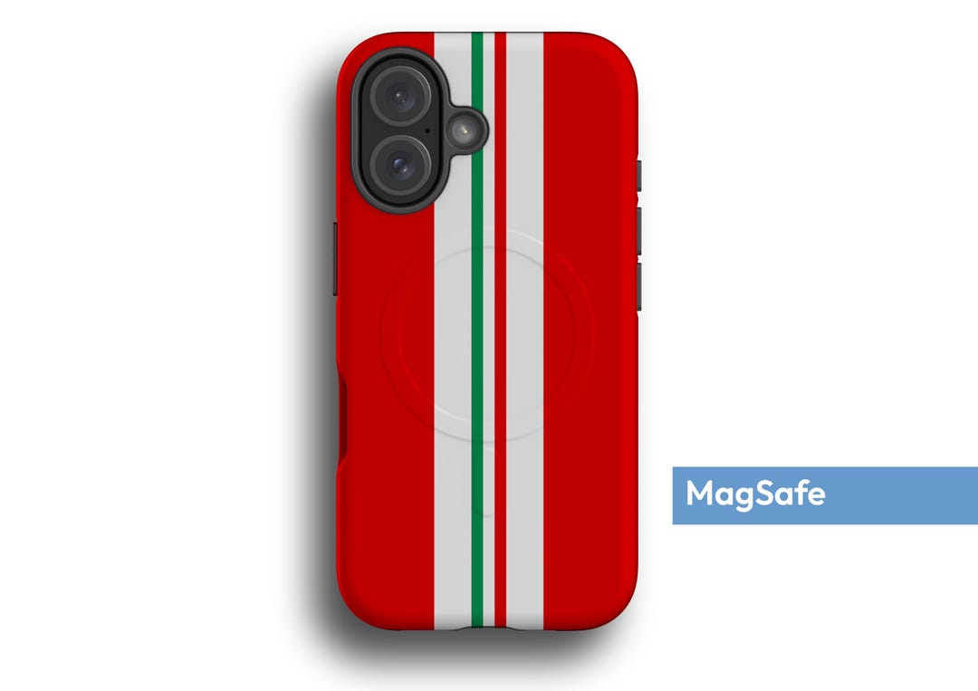 Rosso Corsa Stradale Red Magsafe Compatible Phone Case, Shockproof ...