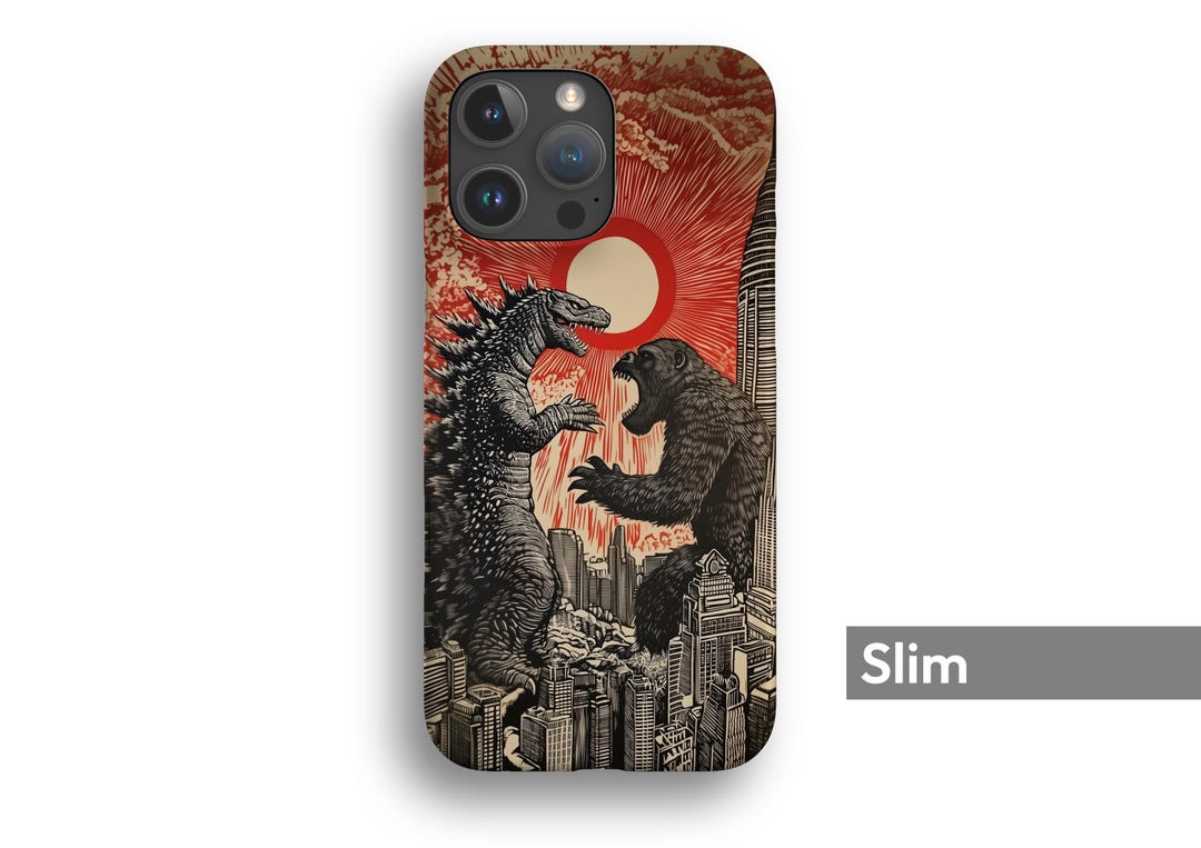 Godzilla & King Kong Fighting Kaiju Slim Snap-on Phone Case ...