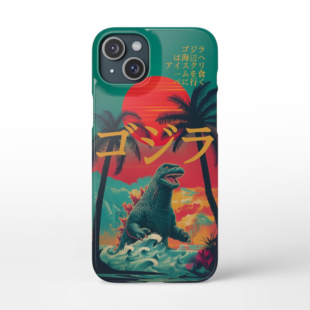 Godzilla in the Sea Slim Snap-on Phone Case iPhone 16 15 14 13 12 11 ...