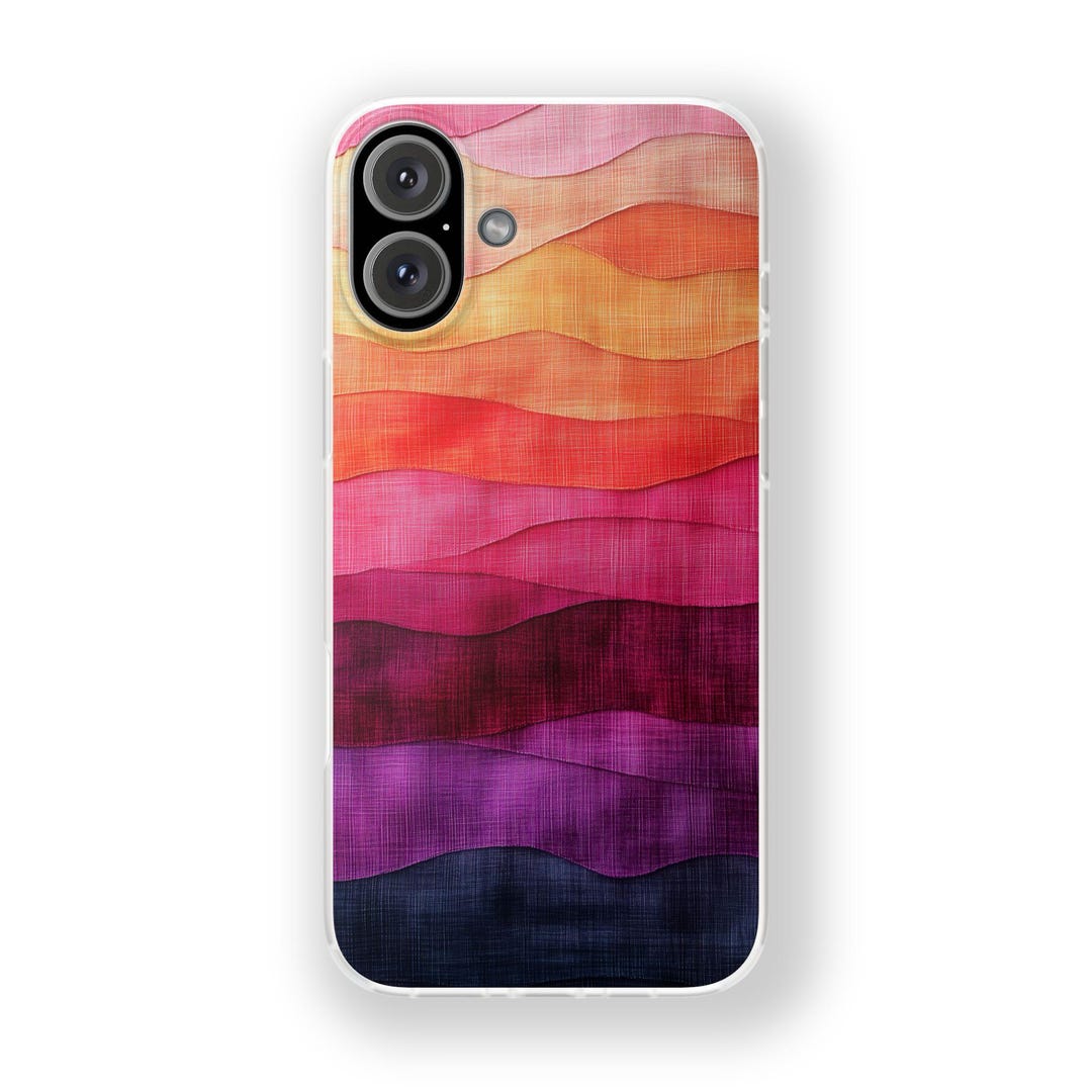 Colourful Abstract Landscape Flexible Phone Case for iPhone 16 15 14 13 ...