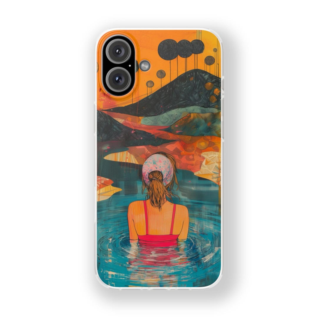 Wild Swimming Flexible Phone Case for iPhone 16 15 14 13 12 Pro Max ...