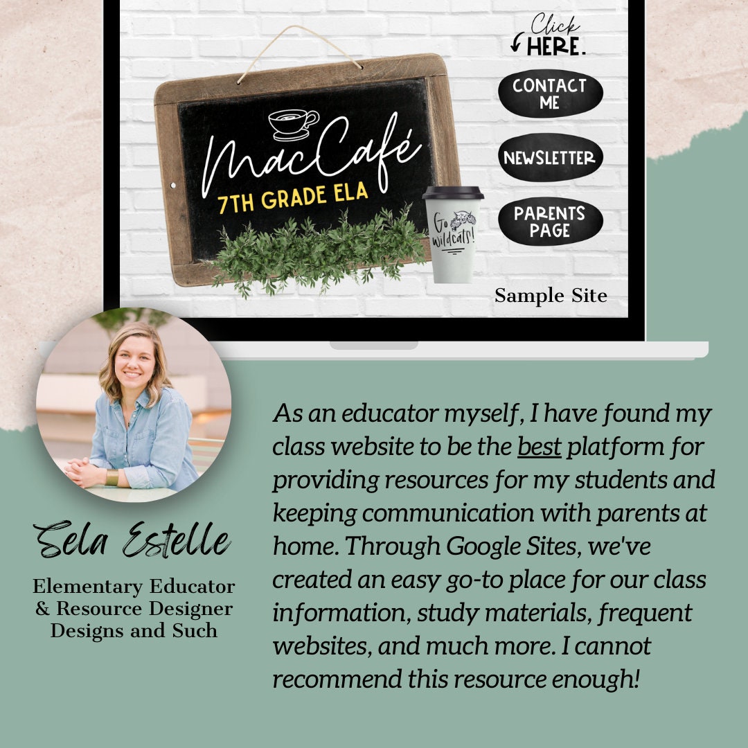 CUSTOMIZED Classroom Website Template (read Product Description ...