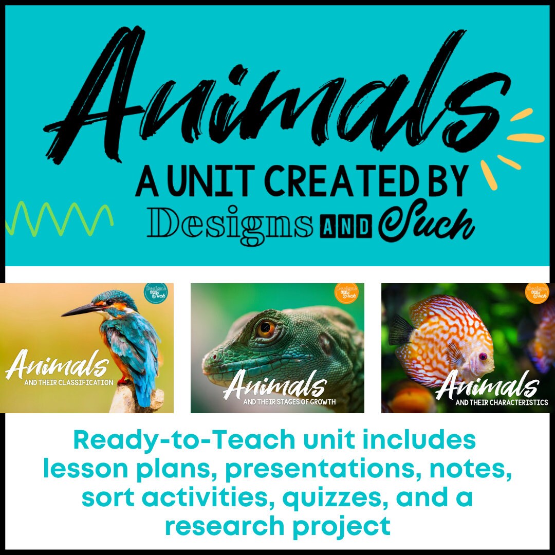 Science Animal Unit Ready to Teach Google Slides, Notes, Assessments ...