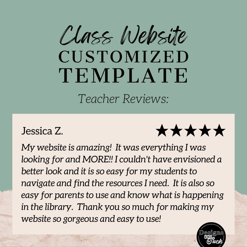 CUSTOMIZED Classroom Website Template (read Product Description ...