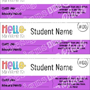 EDITABLE Colorful Name Plates for Desks Google Slides Printable ...