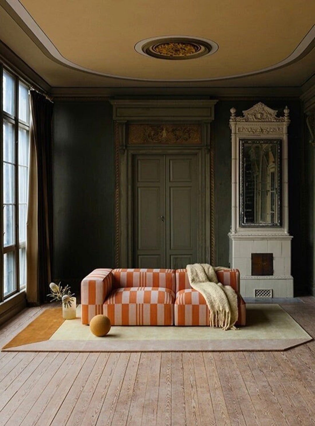 Hand Tufted Teklan Box Rug Yellow 100% Wool Rug 6x9 7x10 8x10 9x12 ...