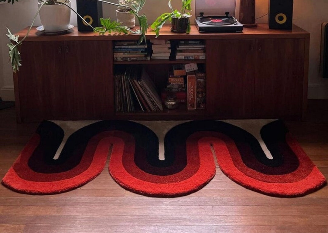 Melting Irregular Shape Runner Rug Colorful Hand Tufted Rugs Handmade ...