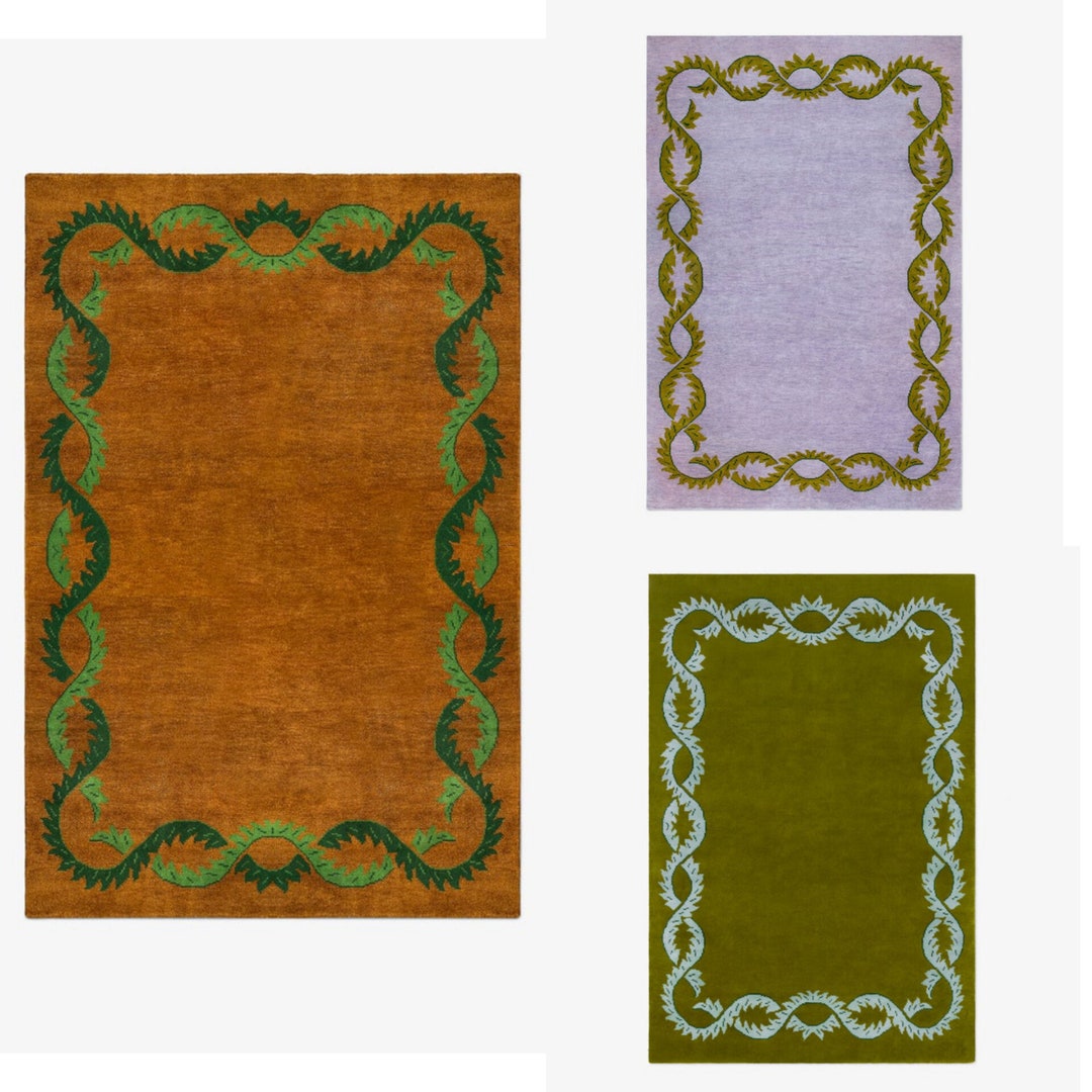 Hand Tufted Climbing Vine Rug Handmade Wool Area Rug & Carpet for ...