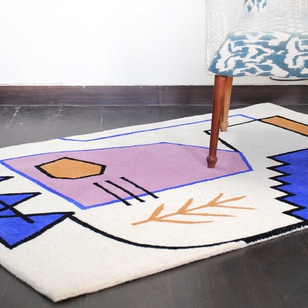 Hand Painted Rug - Etsy