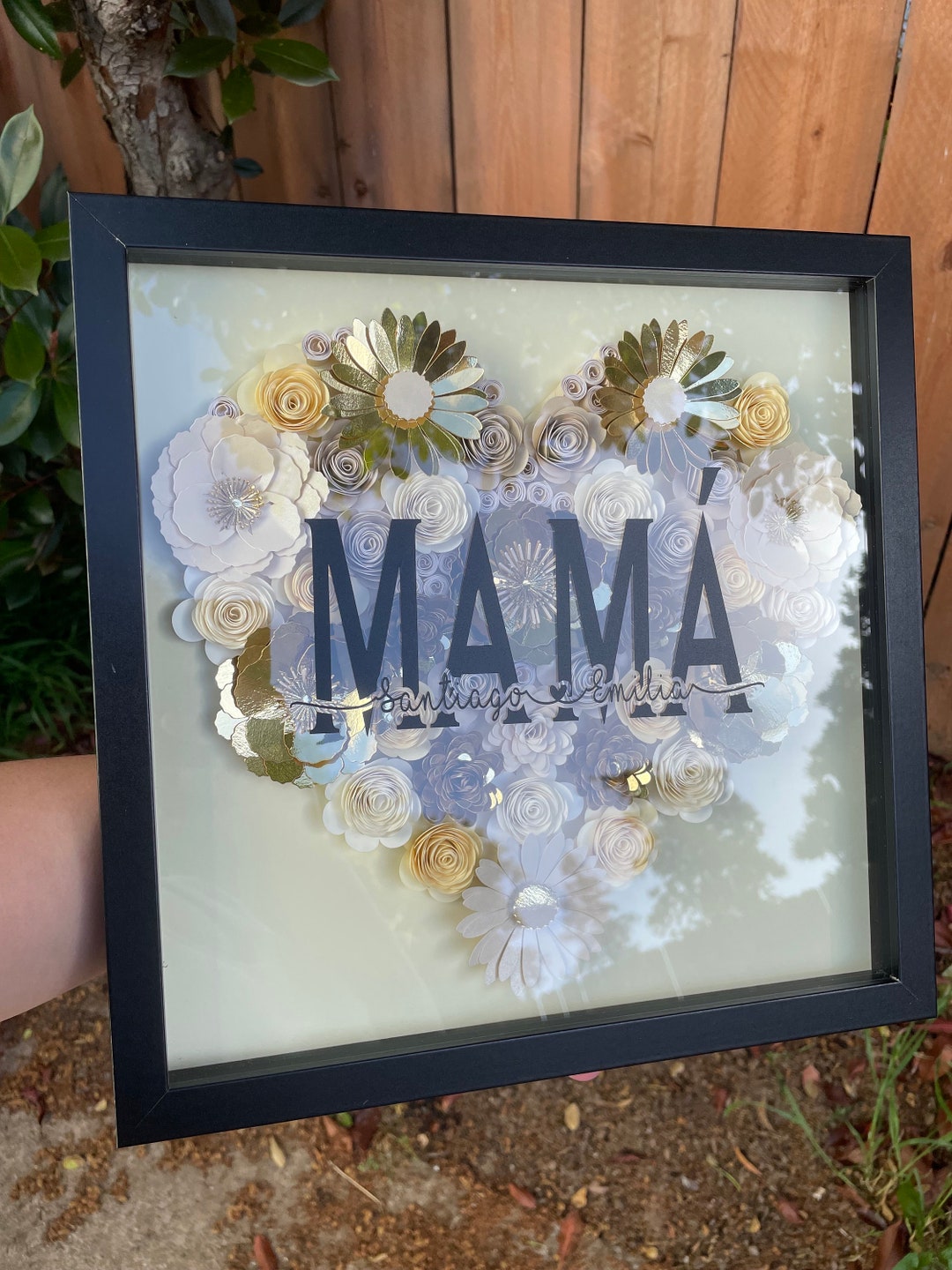 Paper Rose Heart Shaped Shadow Box Forever Keepsake for Her - Etsy